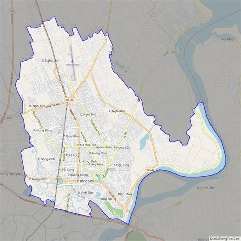 Khám phá bản đồ thành phố vinh nghệ an Với thông tin chi tiết và chính xác