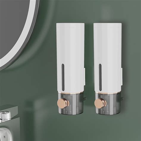 Anself 200mlx2 Distributeur De Savon Mural Pour Salle De Bains