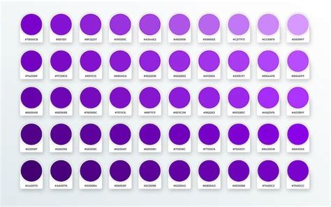 Paleta de tons de roxo hexágono Vetor Premium Tons de roxo