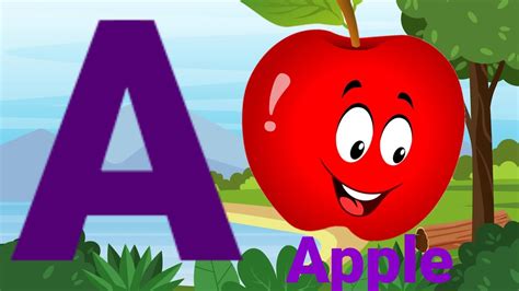 ABCDEFG Alphabete Letters A For Apple B For Ball ABCD Song