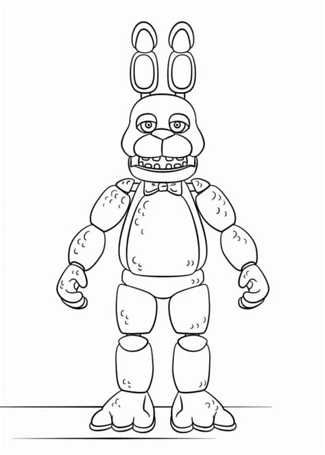 Coloriage bonnie fnaf 1 Dessin gratuit à imprimer