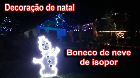 Decoração de natal Boneco de neve de isopor by Takenaka YouTube