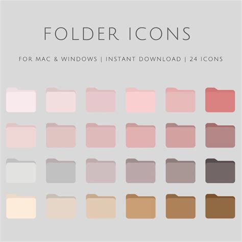 24 Aesthetic Folder Icons For Desktop Mac Pc Pink Nude Grey More Artofit