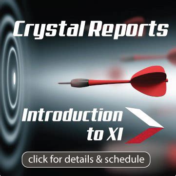 Introduction To Crystal Reports Xi Training Crystal Reports Training