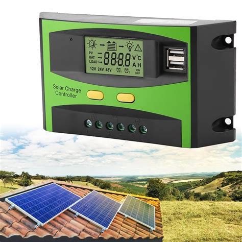 YOSOO régulateur de charge solaire PWM Smart Dual USB Contrôleur de