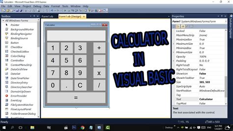 How To Make A Calculator In Visual Basic 2008 2010 2015 2017 With