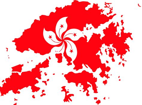 Hong Kong Map City Color Of Country Flag Png