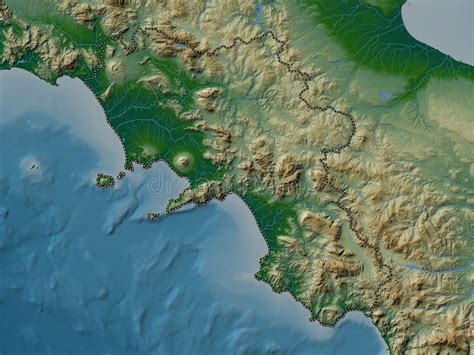 Campania Italy Physical No Legend Stock Illustration Illustration