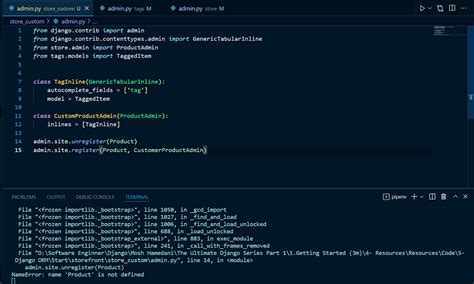 nameerror name product is not defined [ultimate django part 1 the admin site lecture 16