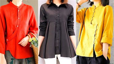 ropa casual lalin y diseños únicos de ideas superiores de blusas para