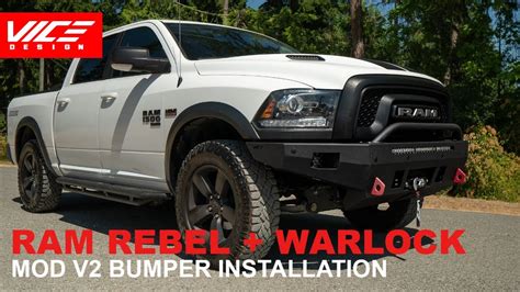 VICE MOD Bumper Install 4th Gen RAM Rebel Warlock YouTube