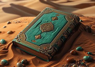 Quran On The Desert Background Quran Desert Green Background Image