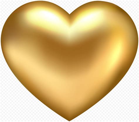HD Gold Heart Transparent Background Citypng