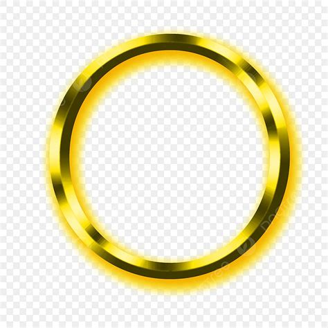 Círculo Dourado Brilhante PNG Brilhando Círculo Dourado Imagem PNG