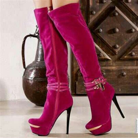 Pretty Pink Boots Hot Boots Heels