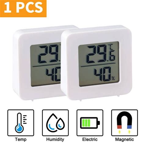 Therye Mini Capteur De Temp Rature Magn Tique LCD Num Rique Hygrom