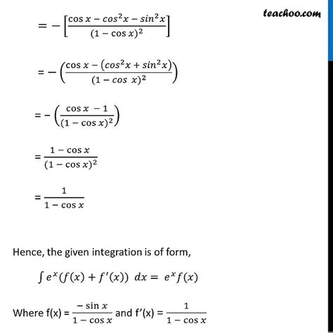 Misc 24 Evaluate Definite Integral Ex 1 Sin X 1 Cos X