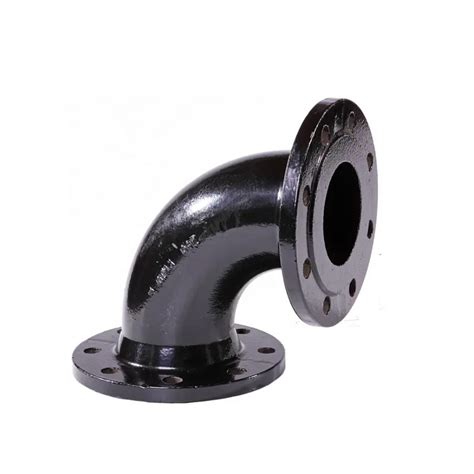 Di Pipe Fitting En545 Ductile Iron Flanged 90 Degree Elbow China