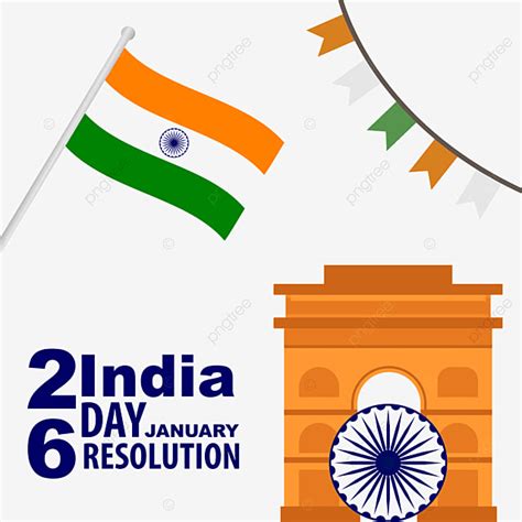 26 Jan Clipart Transparent PNG Hd 26 January Decoration Flag Vector