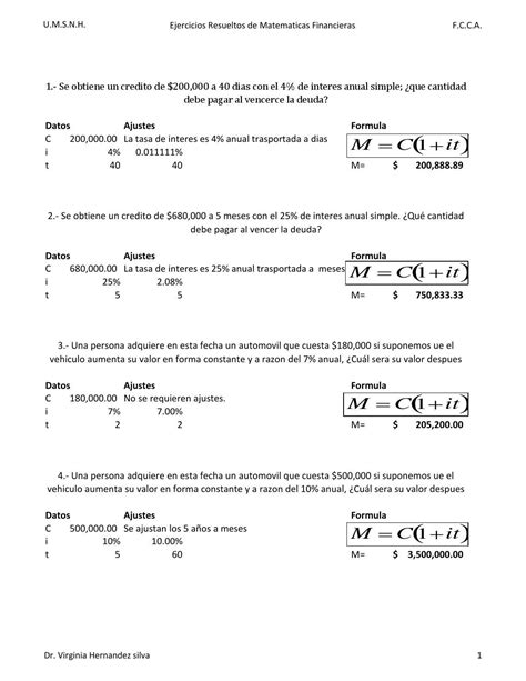 Ejercicios Resueltos De Matematicas Financieras By Lizbeth Vilca Issuu