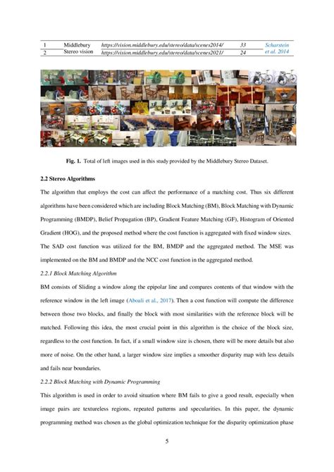 comparison of stereo matching algorithms for the development of disparity map deepai