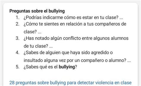 10 preguntas de si o no acerca sobre el bullying para niños de