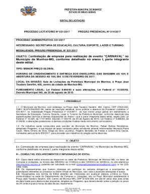 Preenchível Disponível OBJETO Contratao de empresa para realizao de