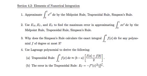 solved elements of numerical integration approximate