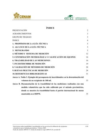 GUIA TÉCNICA SOBRE TRAZABILIDAD E INCERTIDUMBRE EN LOS SERVICIOS DE