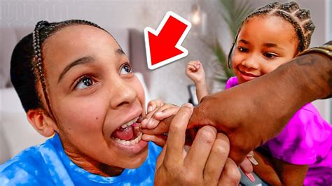 Pulling Out Cali S Wiggly Tooth Youtube