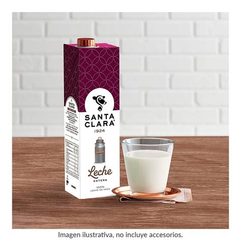 Leche Santa Clara Entera Caja Con 6 Pzas De 1 L C U Bodega Aurrera En