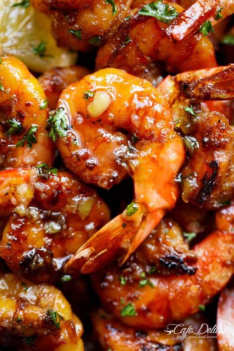 Browned Butter Honey Garlic Shrimp Cafe Delites