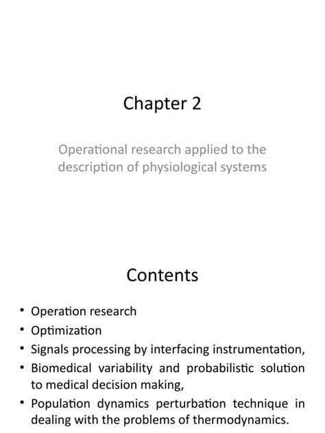 chapter 2 or and its application in descritption of physiological systems pdf mathematical