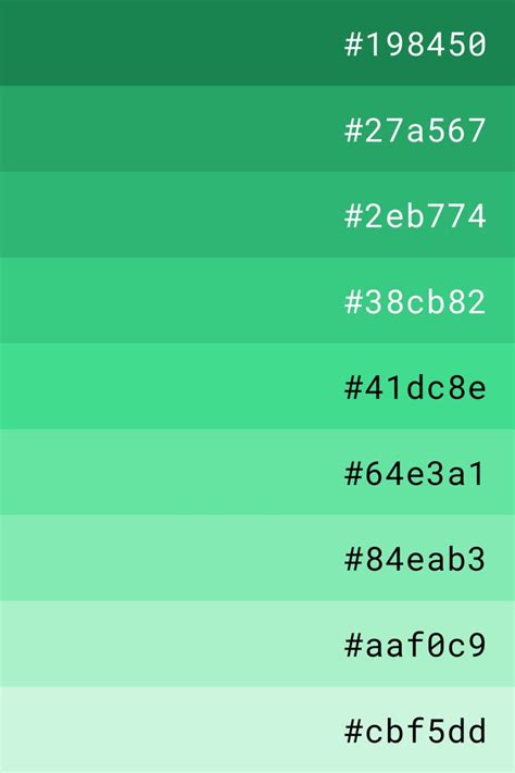Light Green Color Palette Hex Codes Image To U