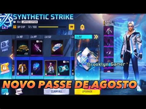 NOVO PASSE DE AGOSTO 2023 FREE FIRE COMPLETO PASSE BOOYAH AGOSTO 2023