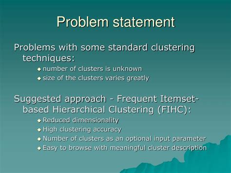 ppt hierarchical document clustering using frequent itemsets benjamin c m fung ke wang