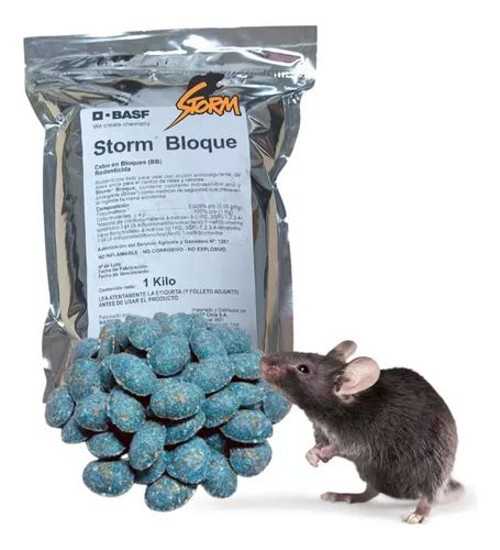 Rodenticida Veneno Seca Ratas Ratones Cebo Storm 1 Kg Envío gratis