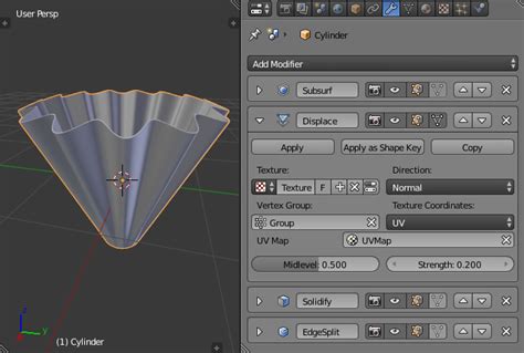 Texturing How Can I Get The Solidify Modifier To Apply After A