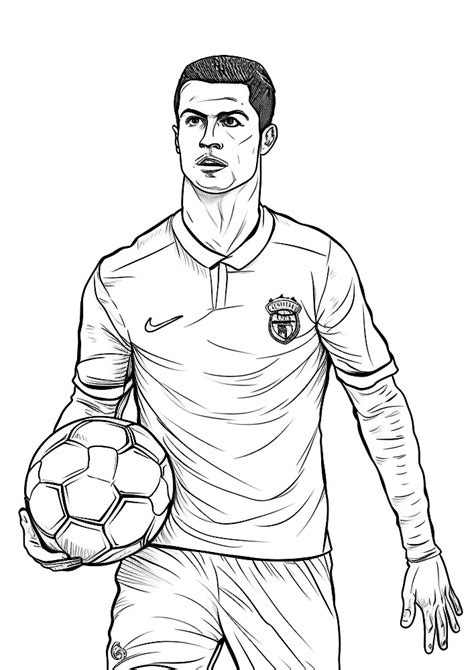 Cristiano Ronaldo Coloring Page