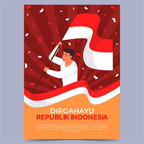 Indonesian Independence Day Poster Template 7907013 Vector Art At Vecteezy