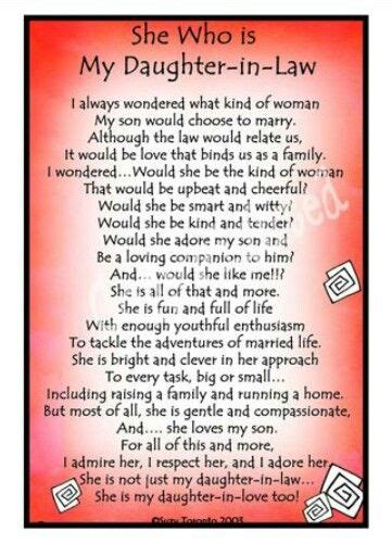 Daughter N Law Inspiration And Prayers Pinterest Poem Thoughts And Law Quotes