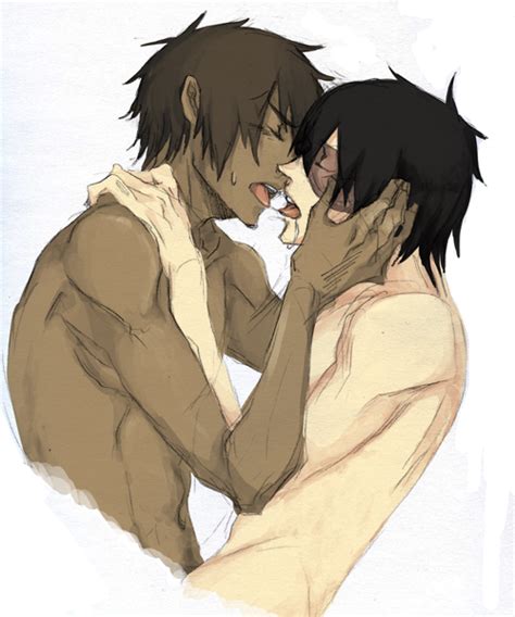 rule 34 avatar the last airbender gay interracial jet avatar kissing nude saliva tongue out