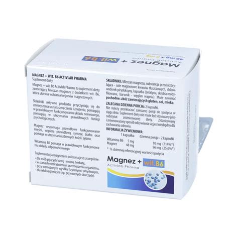 Activlab Pharma Magnez B6 50 kapsułek skład cena opinie