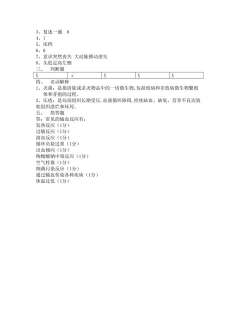 护士三基三严考试试题及答案下载 4页 其他教育资料 果子办公