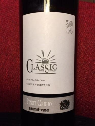 Ezimit Classic Single Vineyard Pinot Grigio Vivino US