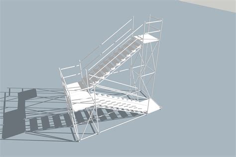 Scaffold Stair Tower Layher Multidirectional Scaffolding D Model