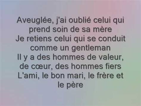 Chilla Si j étais un homme Paroles Lyrics YouTube