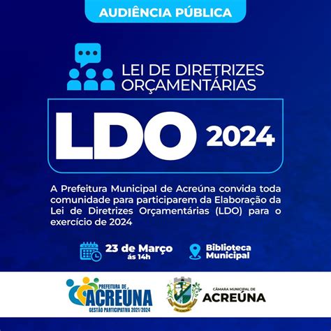 Elaboração da Lei de Diretrizes Orçamentárias LDO 2024 Prefeitura