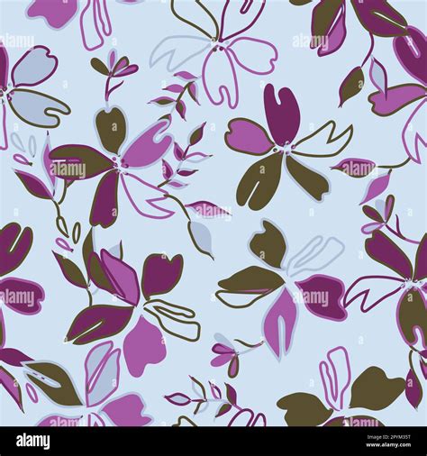 Floral Abstract Seamless Pattern Vector Design For Different Surfaces