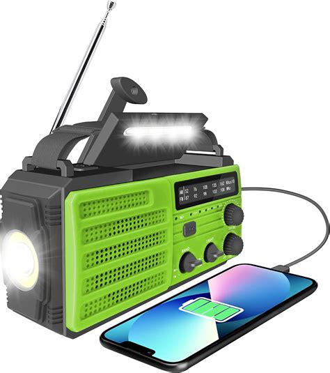UBEIYI 8000 mAh Solar Acil Durum Radyosu Taşınabilir IPX3 Krank